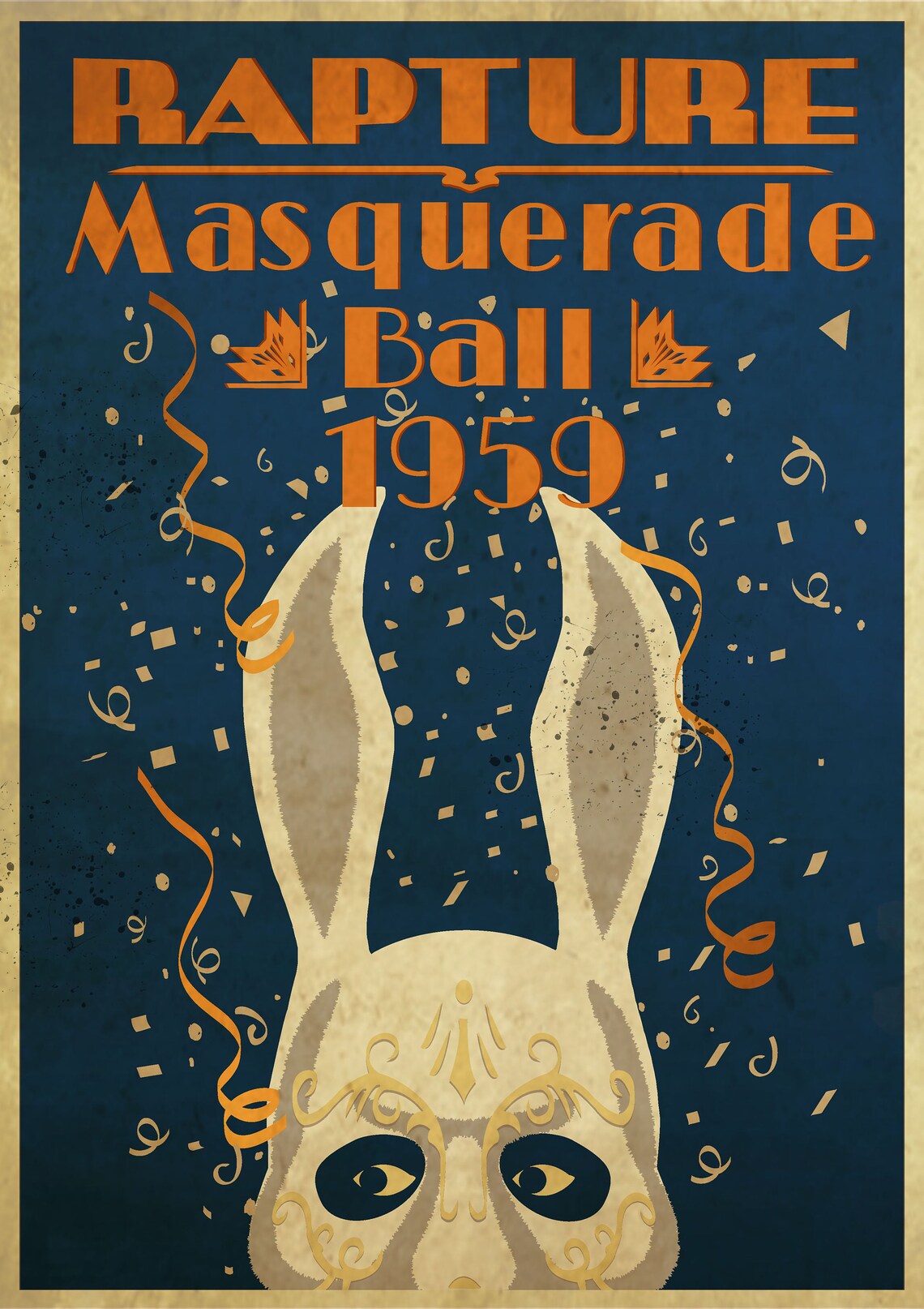 Bioshock Rapture Masquerade Ball Poster Print, Canvas Wall Art, Room ...
