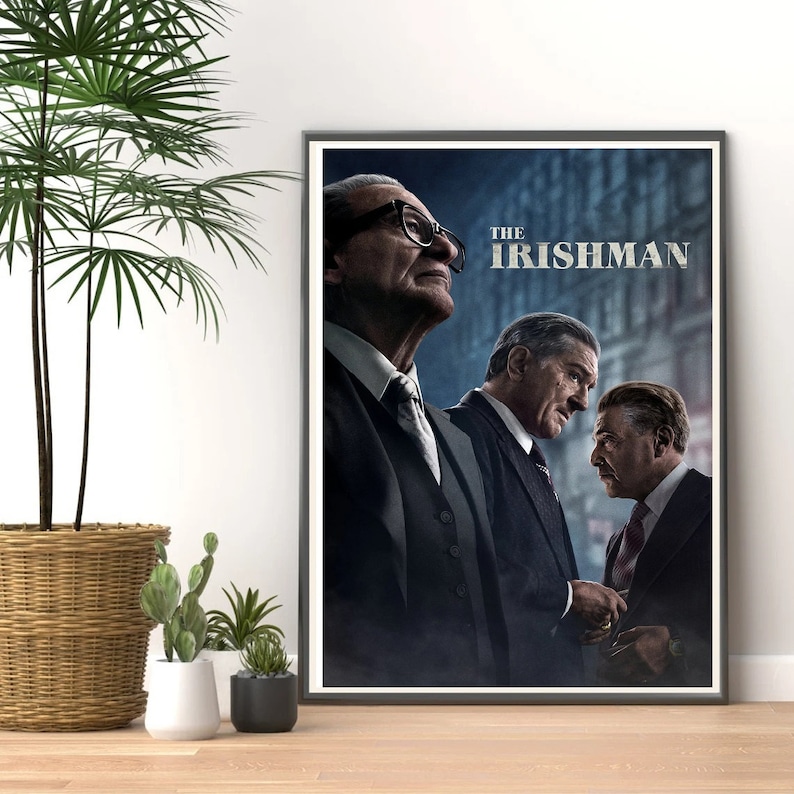 The Irishman (2019) Movie Poster Print, Canvas Wall Art, Room Decor ...