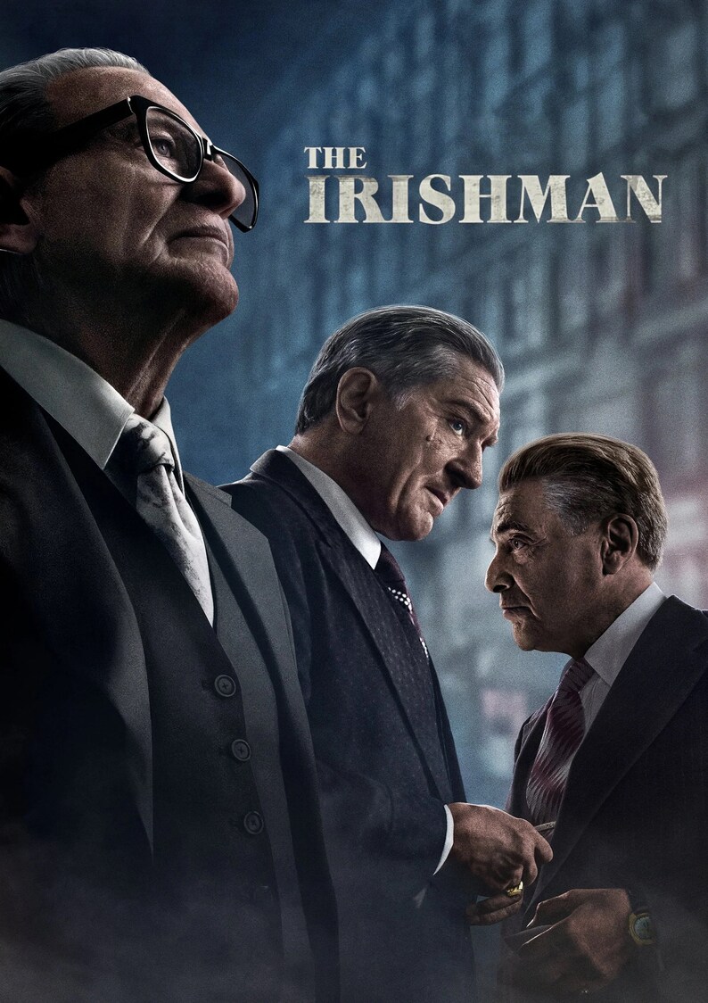 The Irishman (2019) Movie Poster Print, Canvas Wall Art, Room Decor ...
