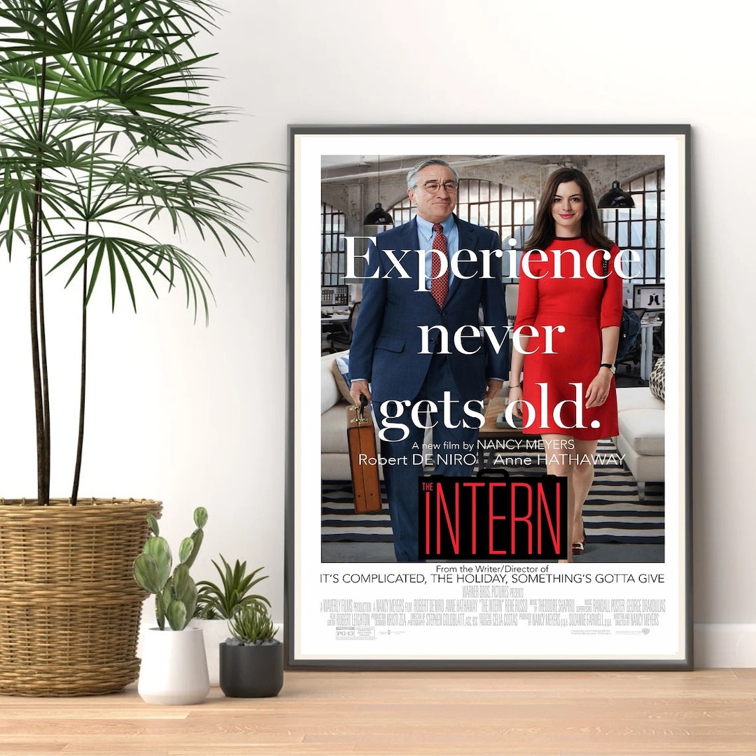 The Intern (2015) Movie Poster Print, Canvas Wall Art, Room Decor ...