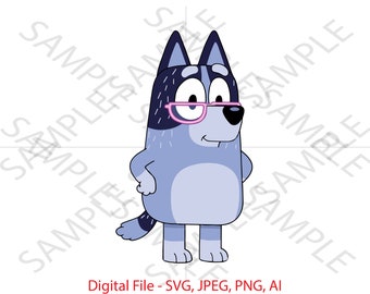 Chilli Heeler, Chilli Heeler, Bluey Show, Bluey SVG, Chilli Heeler ...