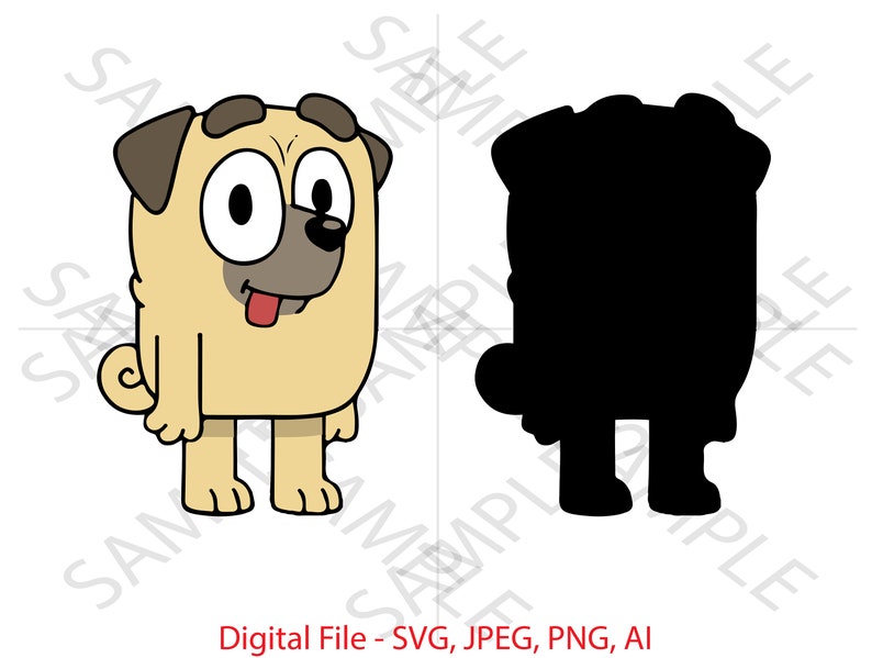 Buddy Bundle, Buddy Bluey, Bluey, Bluey SVG, Buddy Bluey Show, Cartoon ...
