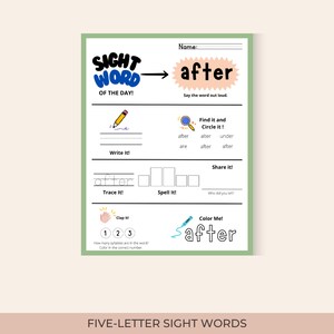 Homeschool Sight Words Bundle | Preschool & Kindergarten Learning ...