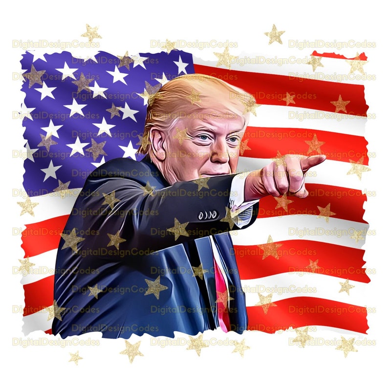 Donald Trump Png, Trump 2024 Png, Trump American Flag, Trump Maga 2024 ...