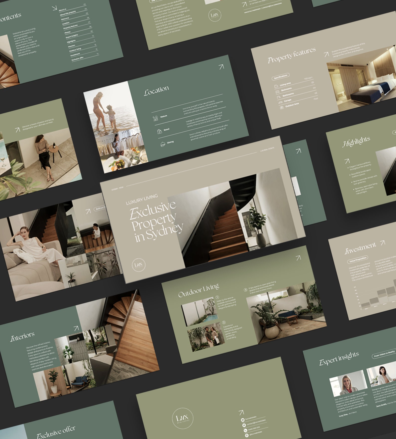 CANVA Luxury Real Estate Presentation Template, Elegant Home ...