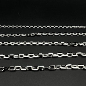 925 Sterling Silver Anchor Chain, Cable Link Chain, Anchor Cable Link ...