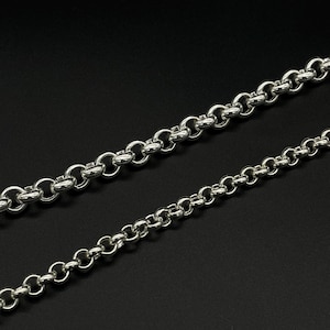 925 Sterling Silver Rolo Chain, Rolo Chain Necklace, Cable Silver ...