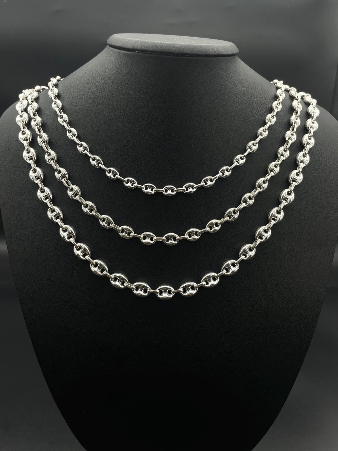 Puffed Mariner Chain, 925 Sterling Silver Mariner Chain Necklace, Men ...