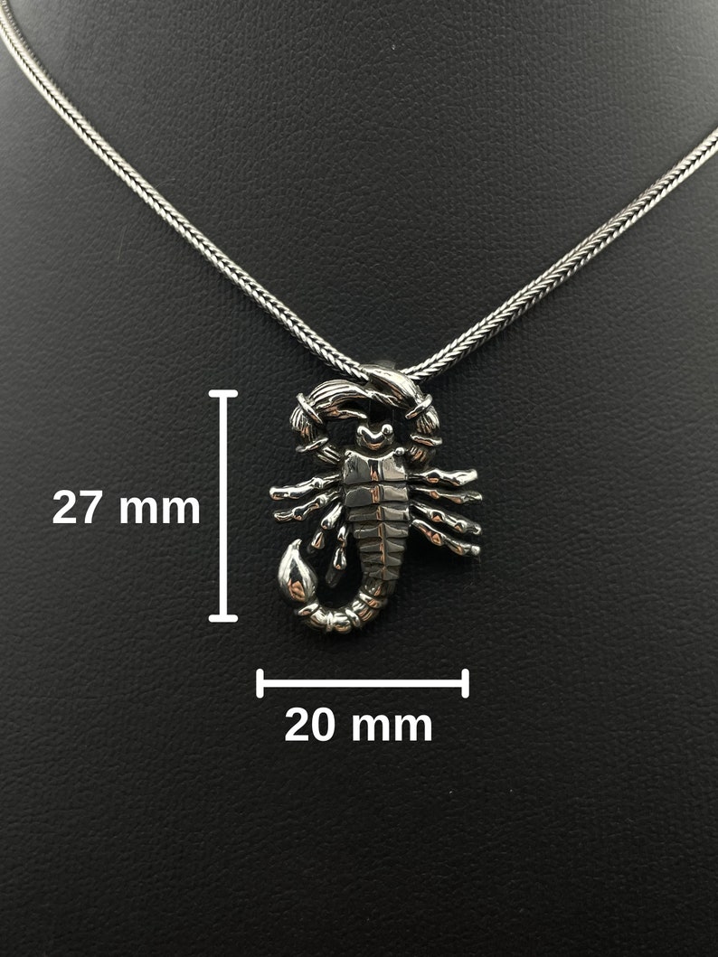 Scorpion Silver Pendant, Scorpion Astrology Jewelry Pendant, 925 ...