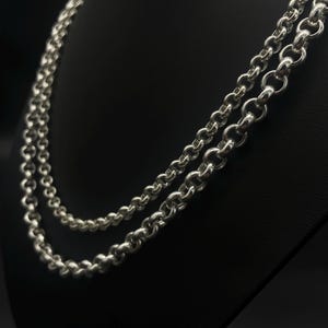925 Sterling Silver Rolo Chain, Rolo Chain Necklace, Cable Silver ...