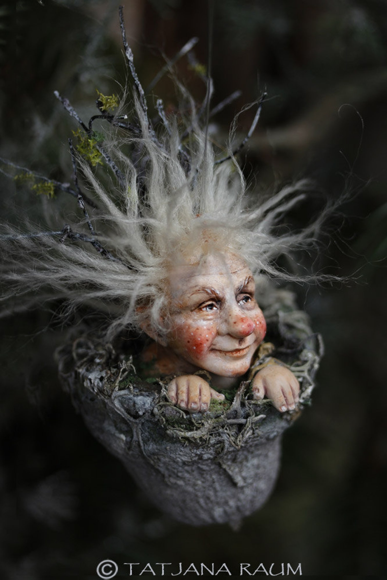 Gnom Gustel Miniature Sculpture Art Doll Fantasy Decor - Etsy