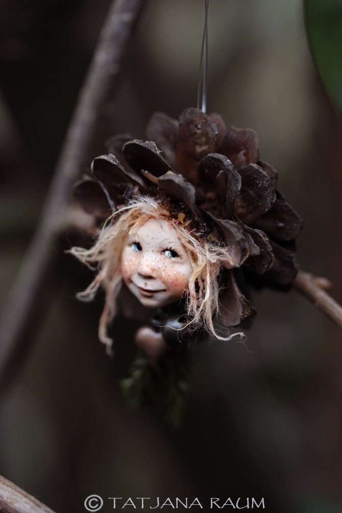 Pixie Girl Minki Handmade Decoration, Zapfenkind - Etsy