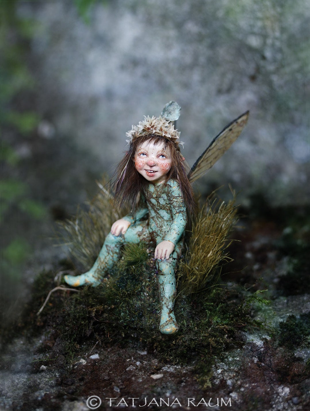 Miniature Pixie Fairy Girl Fili 1:12 Dollhouse Size by Tatjana Raum Art ...