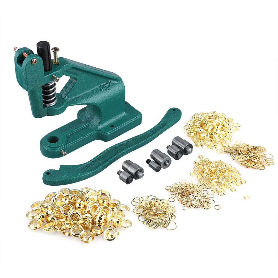 Grommet Eyelet Hole Punch Machine Hand Press Machine 3 Dies 900 ...