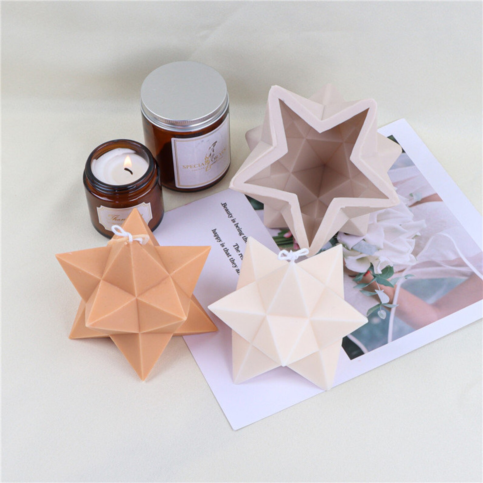 Five-pointed Star Candle -silicone Pointed Silicone Mold - Aromatherapy ...