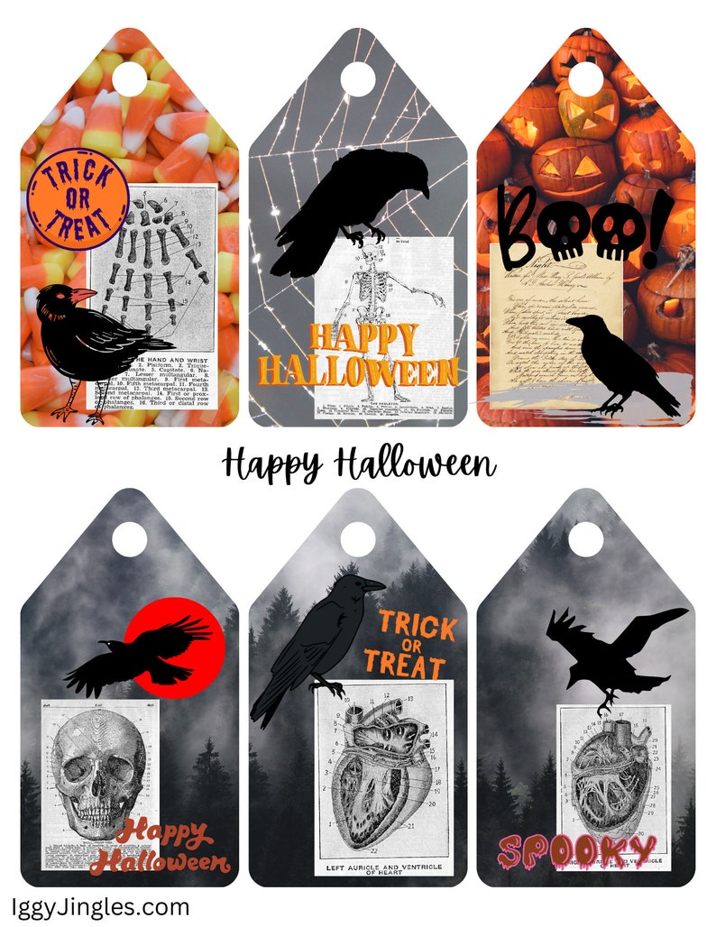 Halloween Printable Gift Tags - Etsy