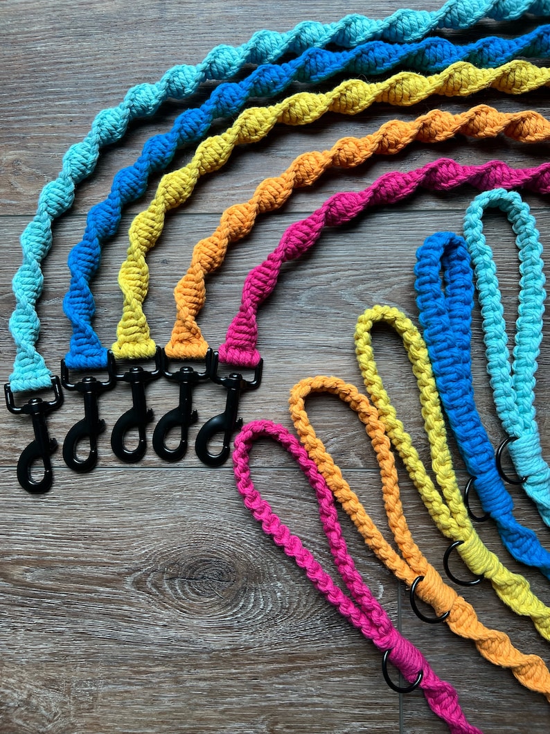 Personalized Macrame Dog Leash, Macrame Dog Leash, Macrame Dog Lead ...
