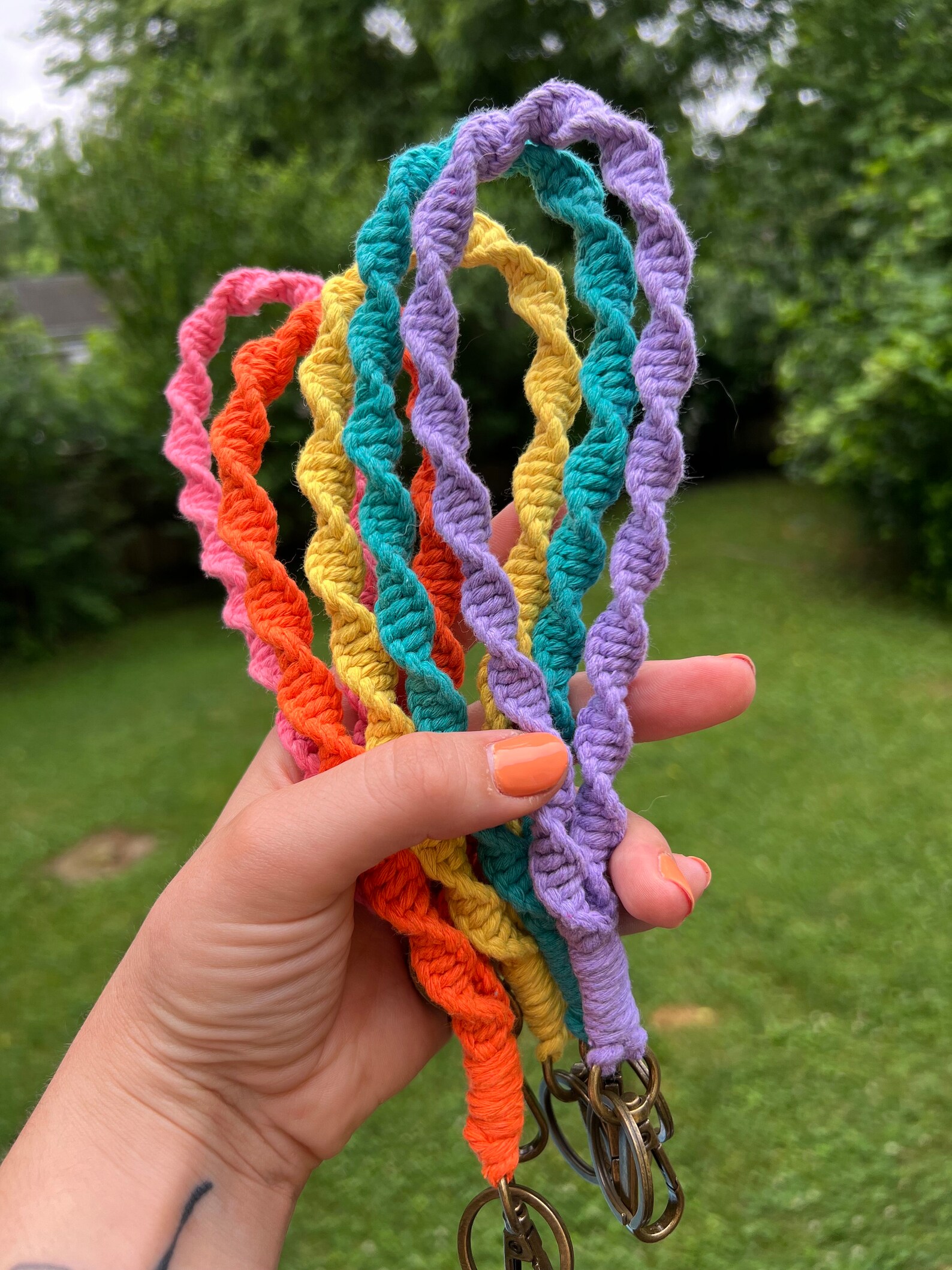 Macrame Wristlet, Macrame Keychain, Wrist Straps, Key Holder, Macrame ...
