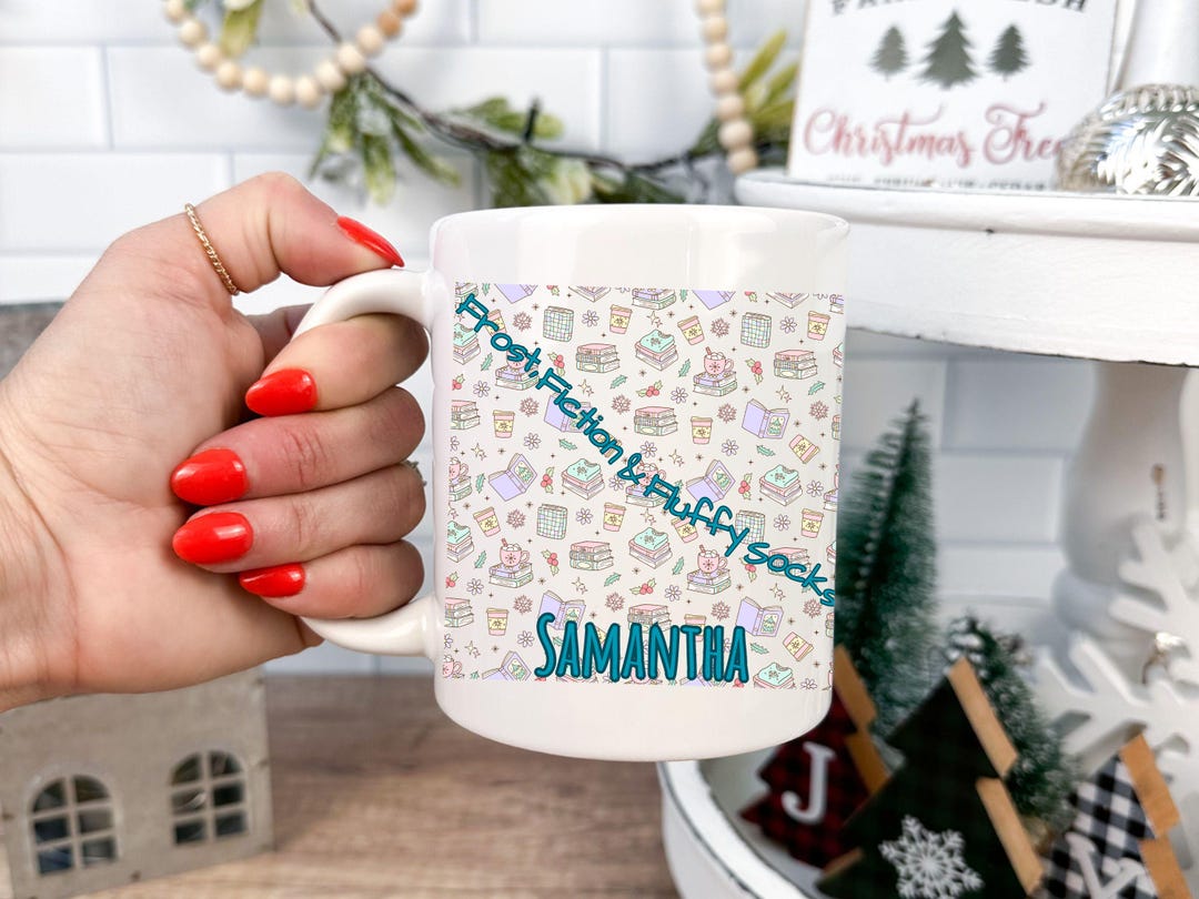 Custom Book Nook Large Coffee Mug, Personalized Reading Cup for Book ...