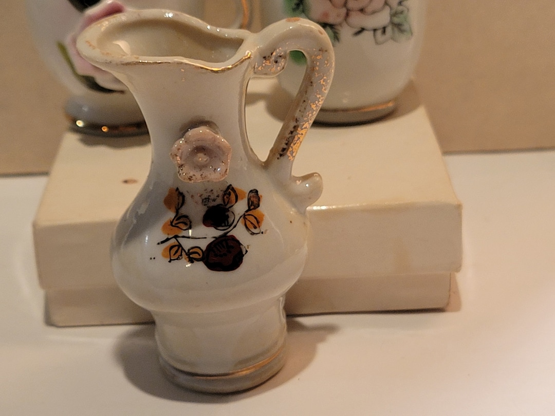Lot of 3 Miniature Japanese Ceramic Pitchers - Etsy