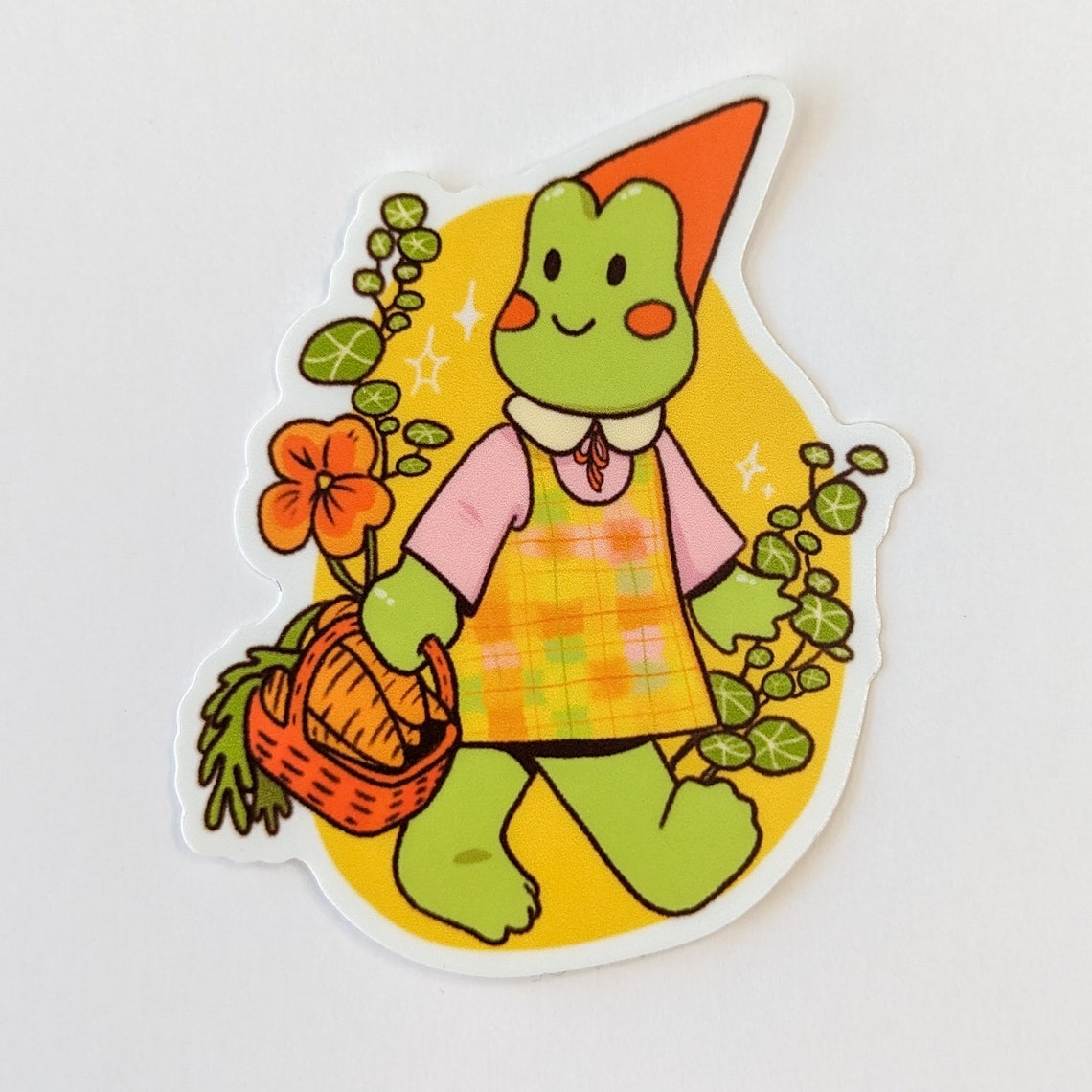 Cottagecore Frog Sticker Garden Gnome Whimsical Sticker for Laptops ...