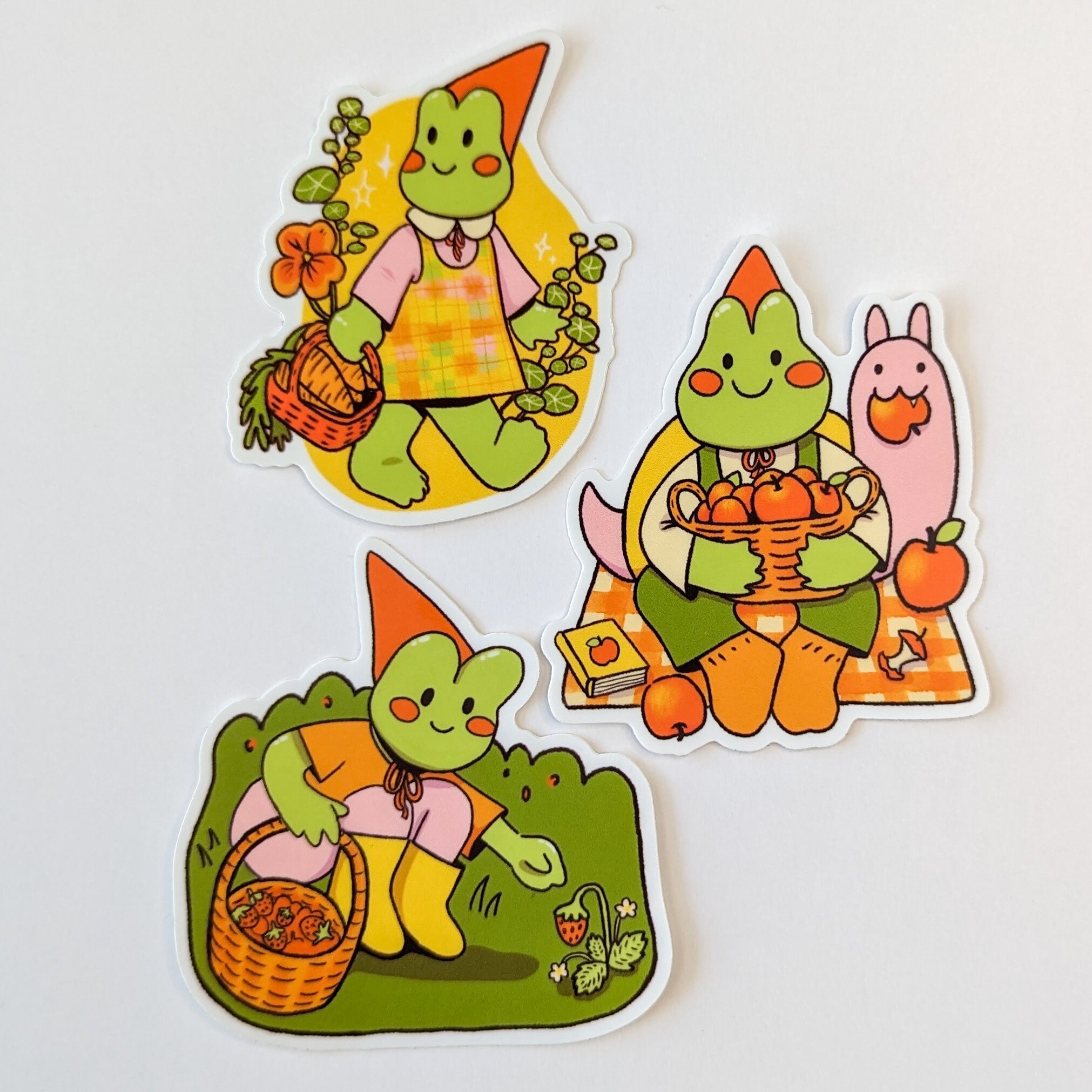 Cottagecore Frog Sticker Garden Gnome Whimsical Sticker for Laptops ...
