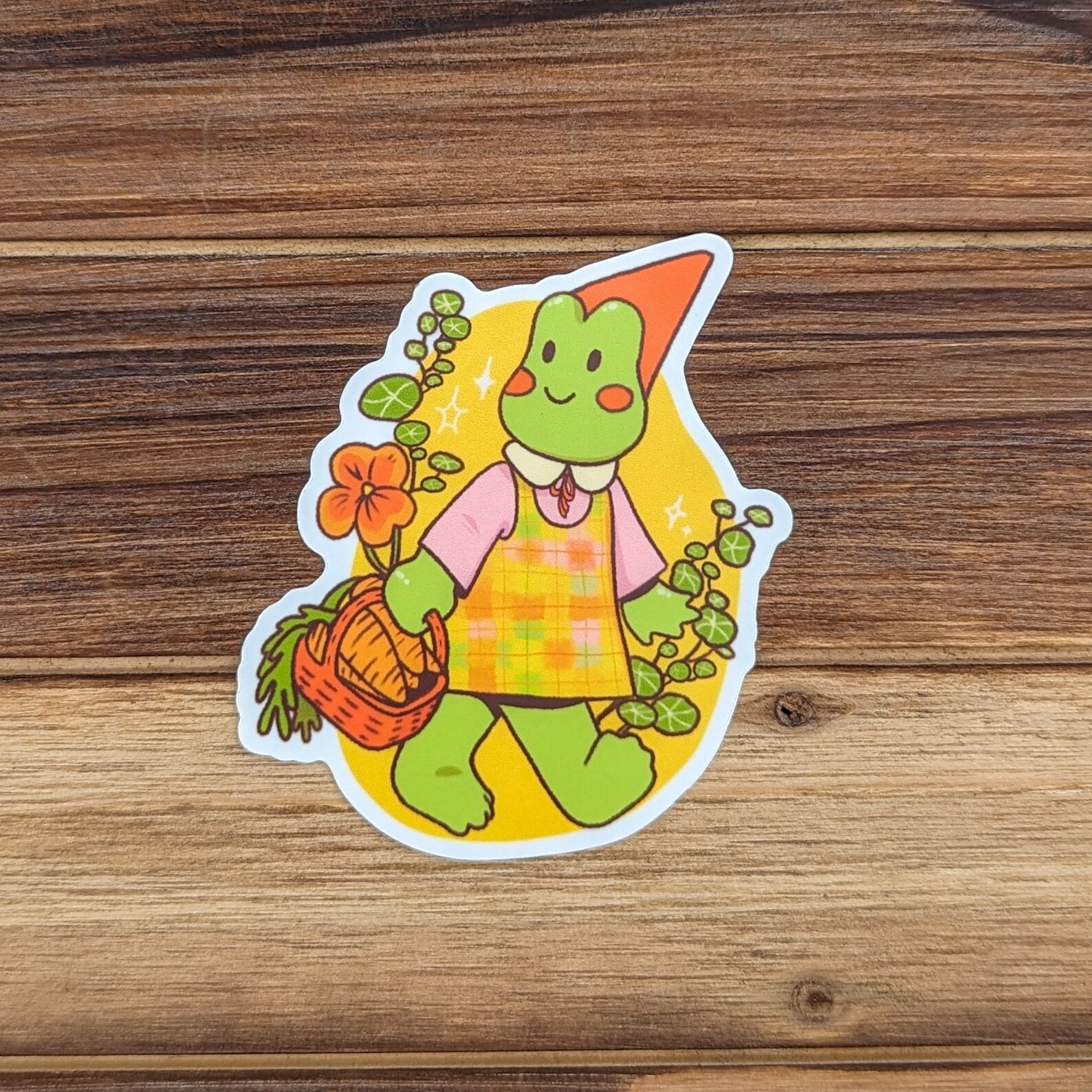 Cottagecore Frog Sticker Garden Gnome Whimsical Sticker for Laptops ...