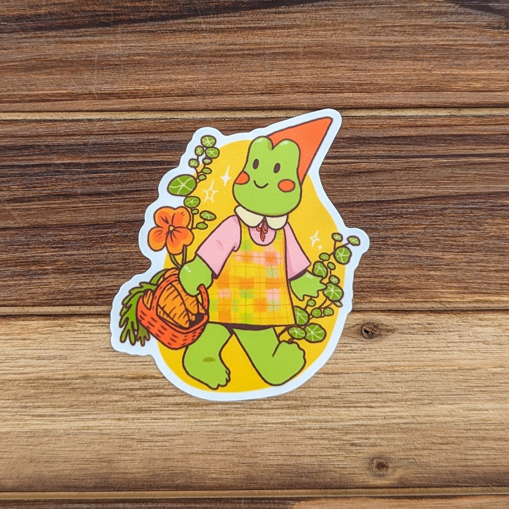 Cottagecore Frog Sticker Garden Gnome Whimsical Sticker for Laptops ...