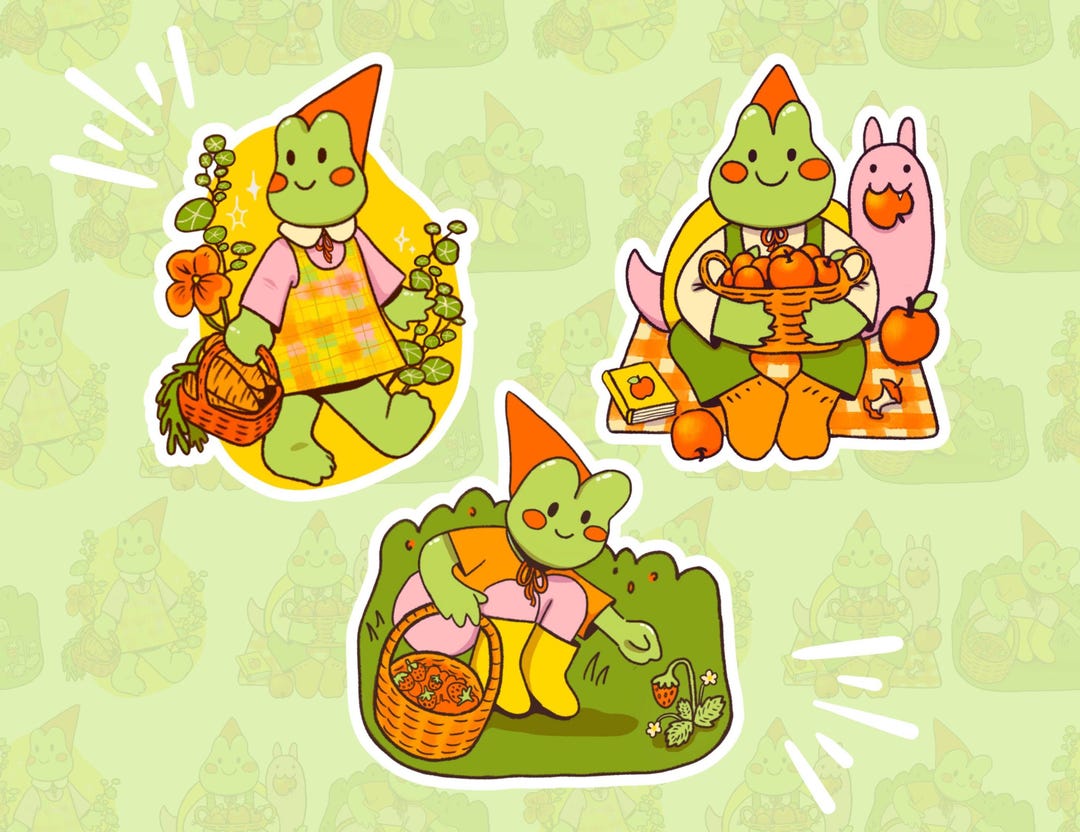 Cottagecore Frogs Sticker Pack | Waterproof Vinyl Decals for Laptops ...