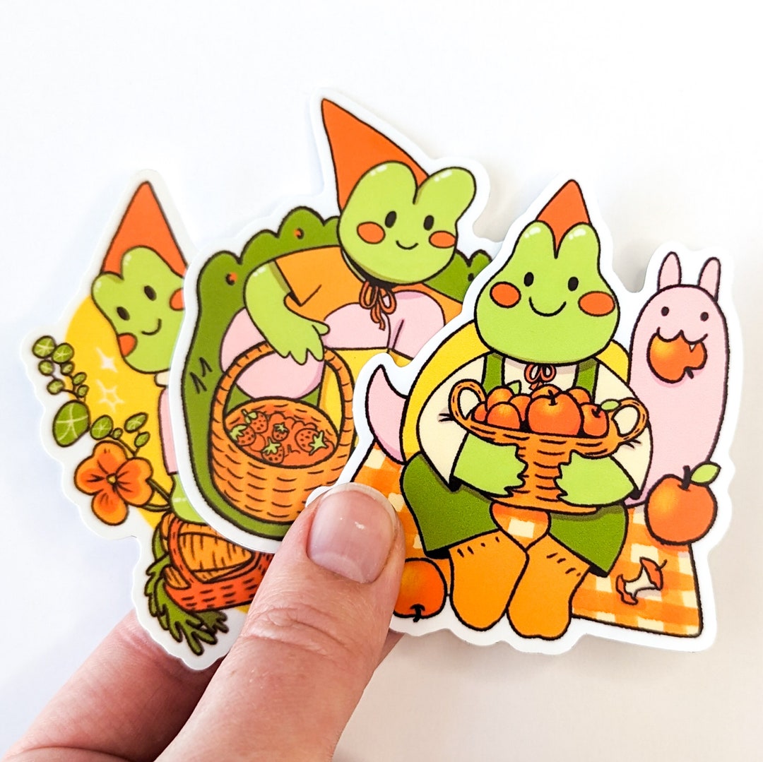Cottagecore Frogs Sticker Pack Waterproof Vinyl Decals for Laptops ...