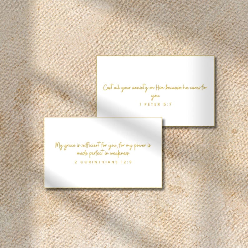 80 Bible Verse Mini Cards Minimalist | Memory Verse | Christian ...