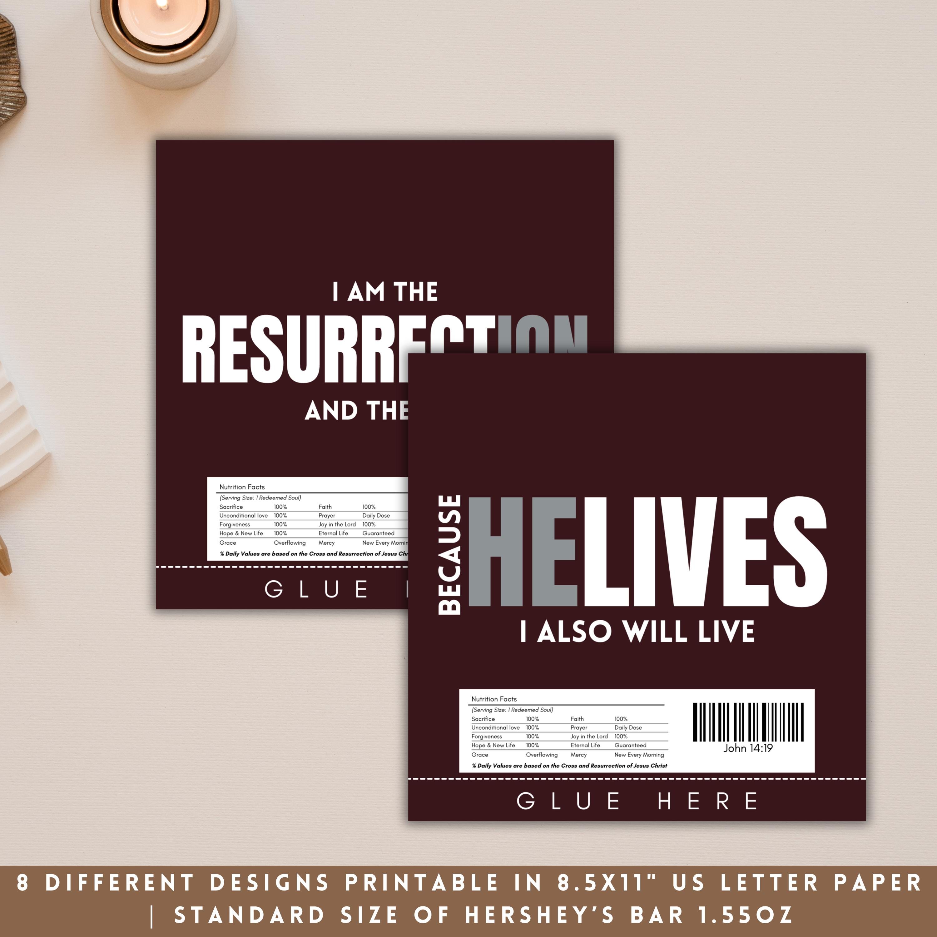 Printable Chocolate Bar Wrapper With Bible Verses | Easter Candy Bar ...