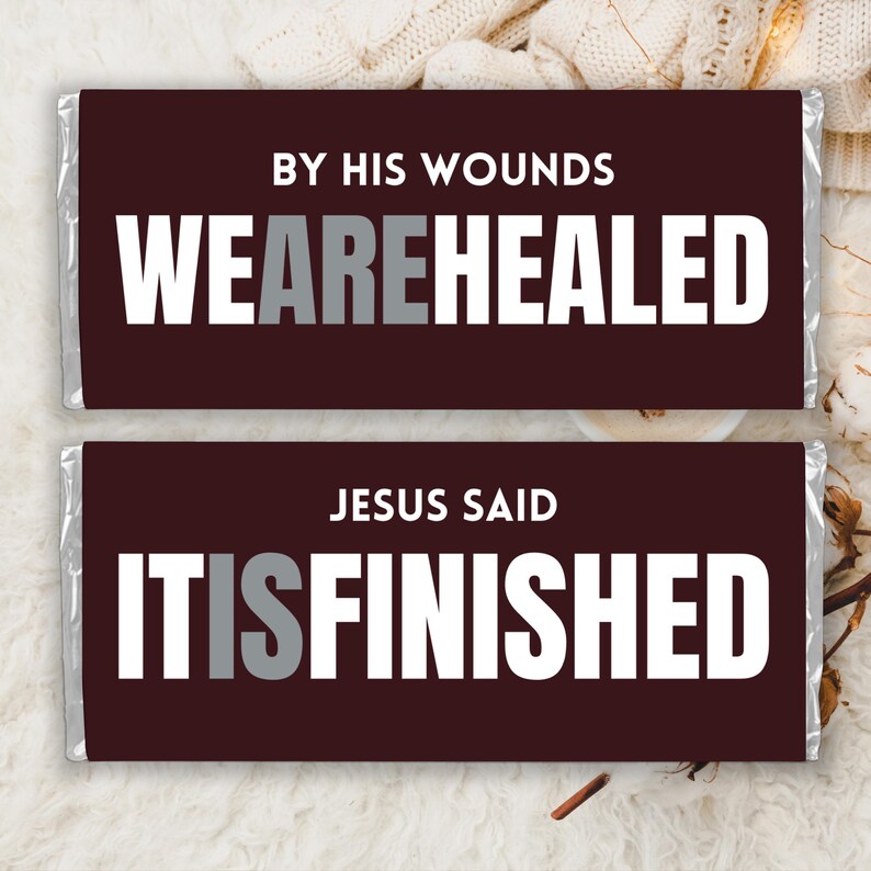 Printable Chocolate Bar Wrapper With Bible Verses | Easter Candy Bar ...