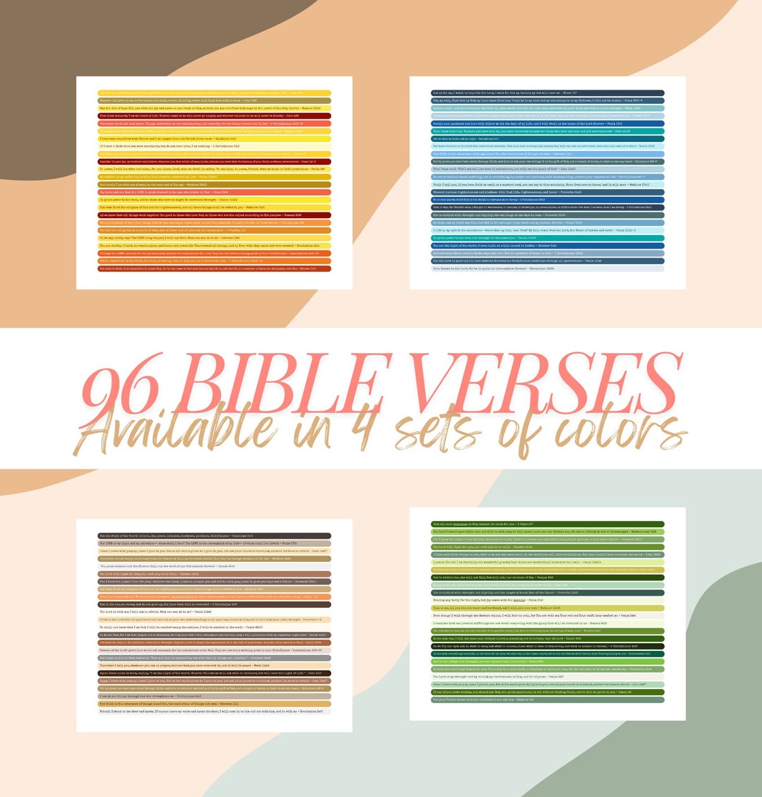 Seasonal Bible Verse Strips: Faith Quotes, Scripture Margins (digital ...