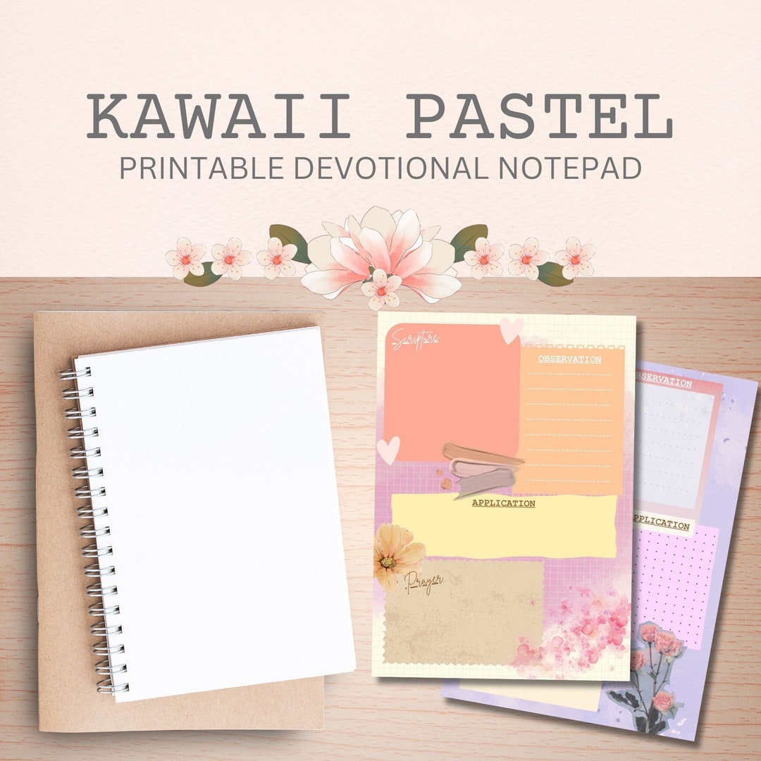 Cute Kawaii Devotion Kit | Soft Colors | Bible Study Essentials ...