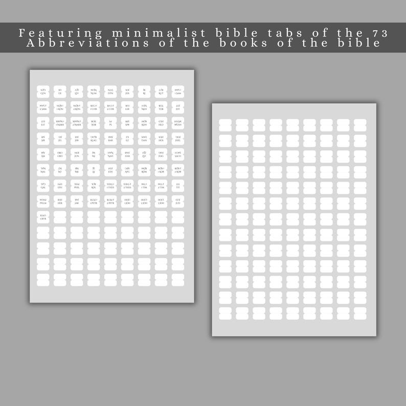 Printable Abbreviation Mini Bible Tabs in German - Catholic Version ...