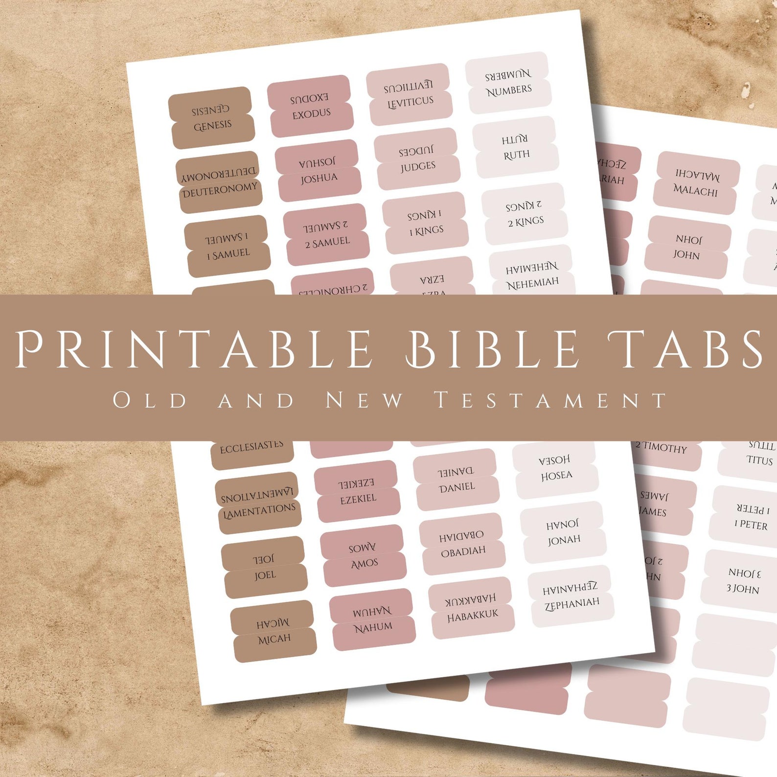 Printable Coffee Bible Tabs | Bible Journaling | 66 Books of the Bible ...