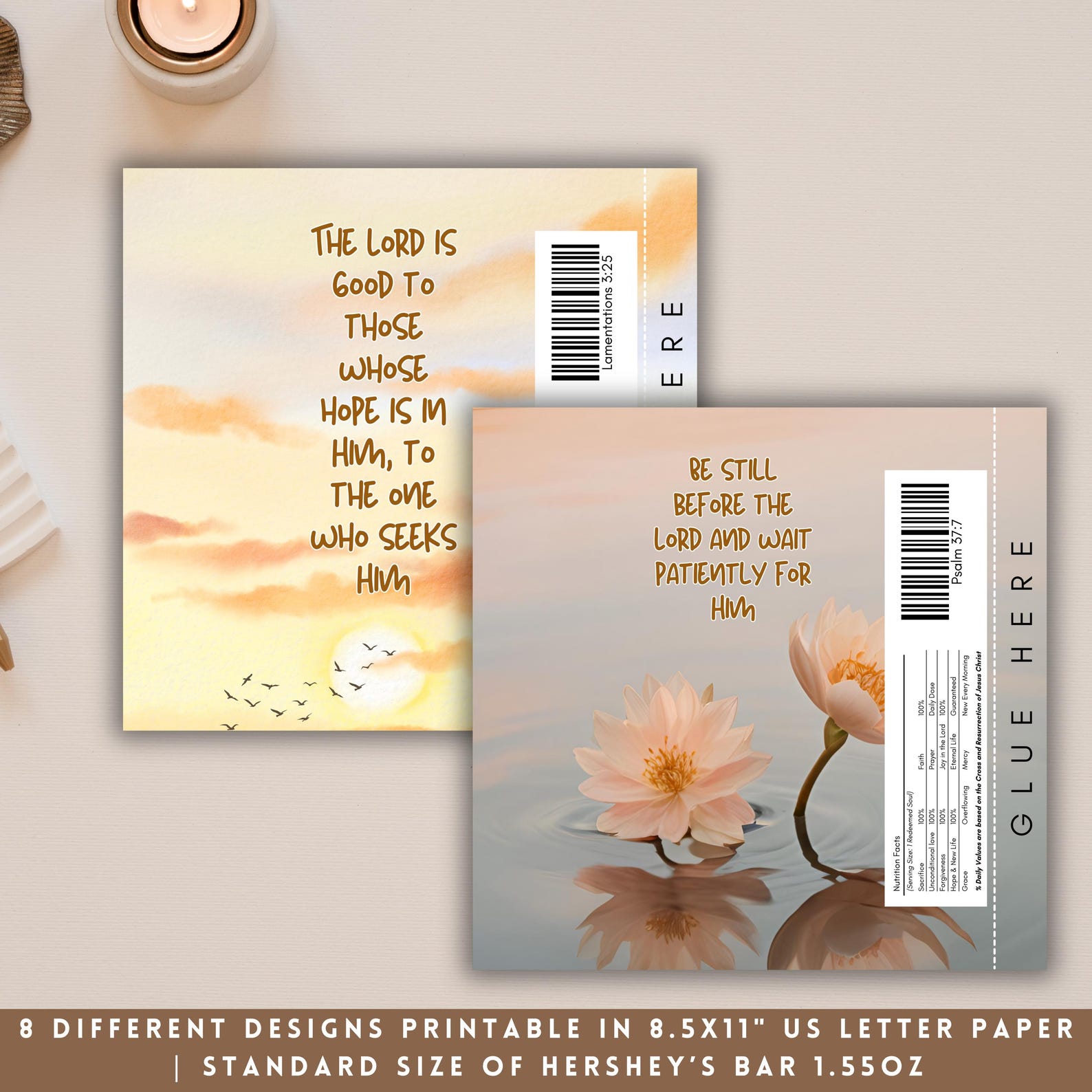 Printable Chocolate Bar Wrapper With Bible Verses | Easter Candy Bar ...