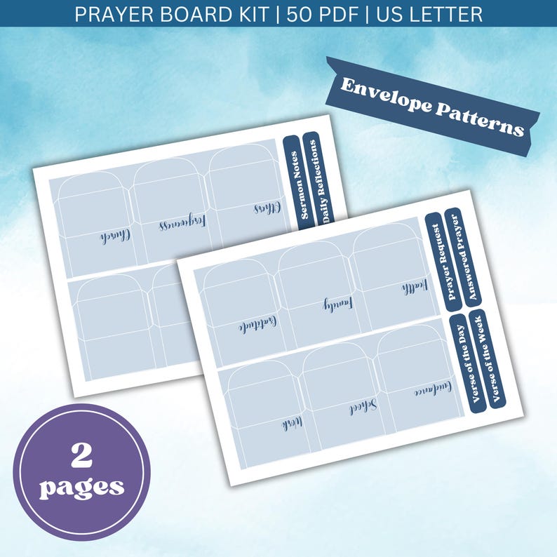 Printable Blue Sky Prayer Board Kit: Christian Photo Wall Collage - Etsy