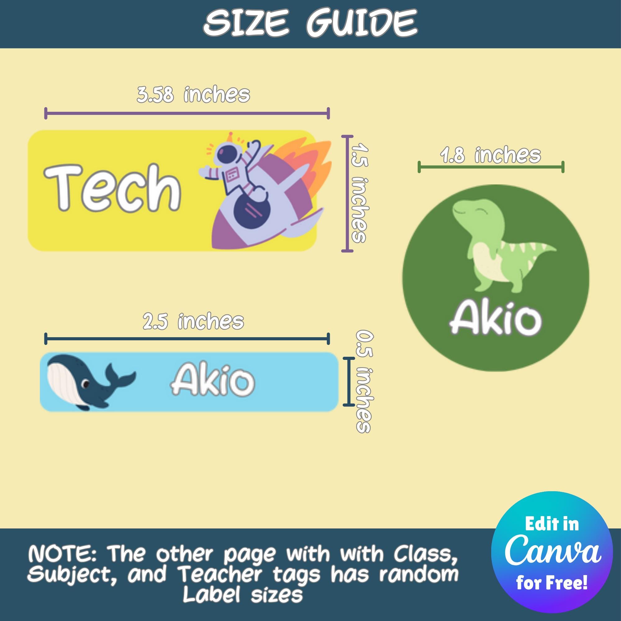 Personalized School Labels and Stickers | Name Labels | Subject Labels ...