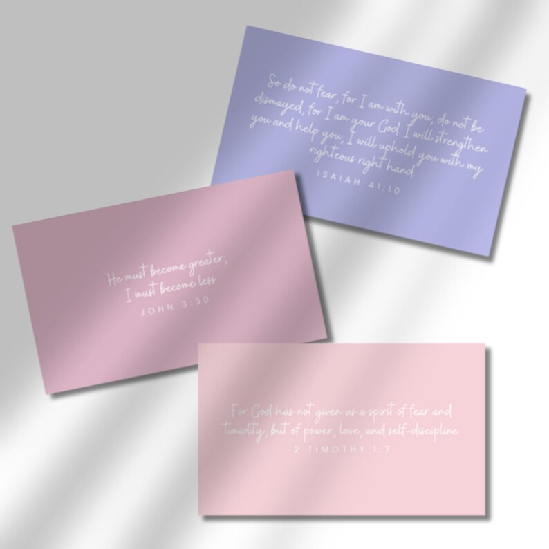 80 Bible Verse Cards Pastel Memory Verse Christian Journaling Mini ...