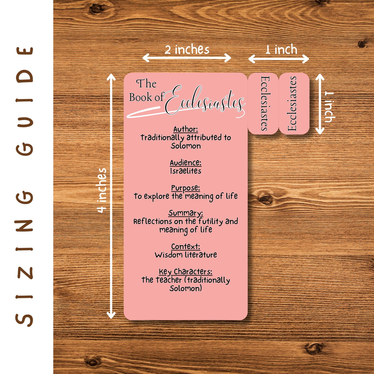 Printable Bible Chapter Summary Bookmark With Tabs | 66 Books of the ...
