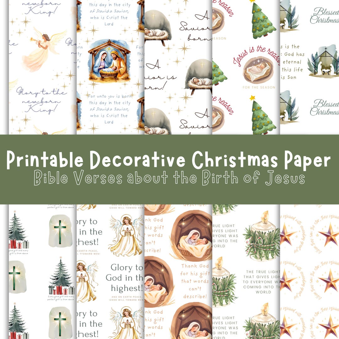 Printable Christmas Paper, Christian Crafts, Gift Wrapping, Scrapbook ...