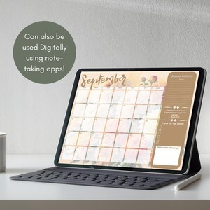 2025 Printable Christian Watercolor Floral Calendar | Landscape | US ...