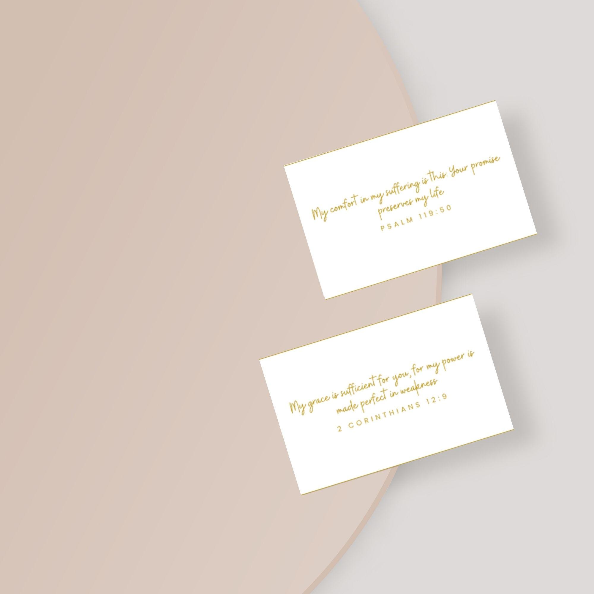 80 Bible Verse Mini Cards Minimalist | Memory Verse | Christian ...