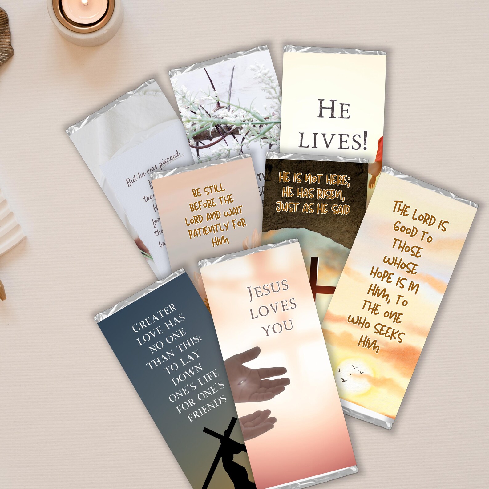 Printable Chocolate Bar Wrapper With Bible Verses | Easter Candy Bar ...