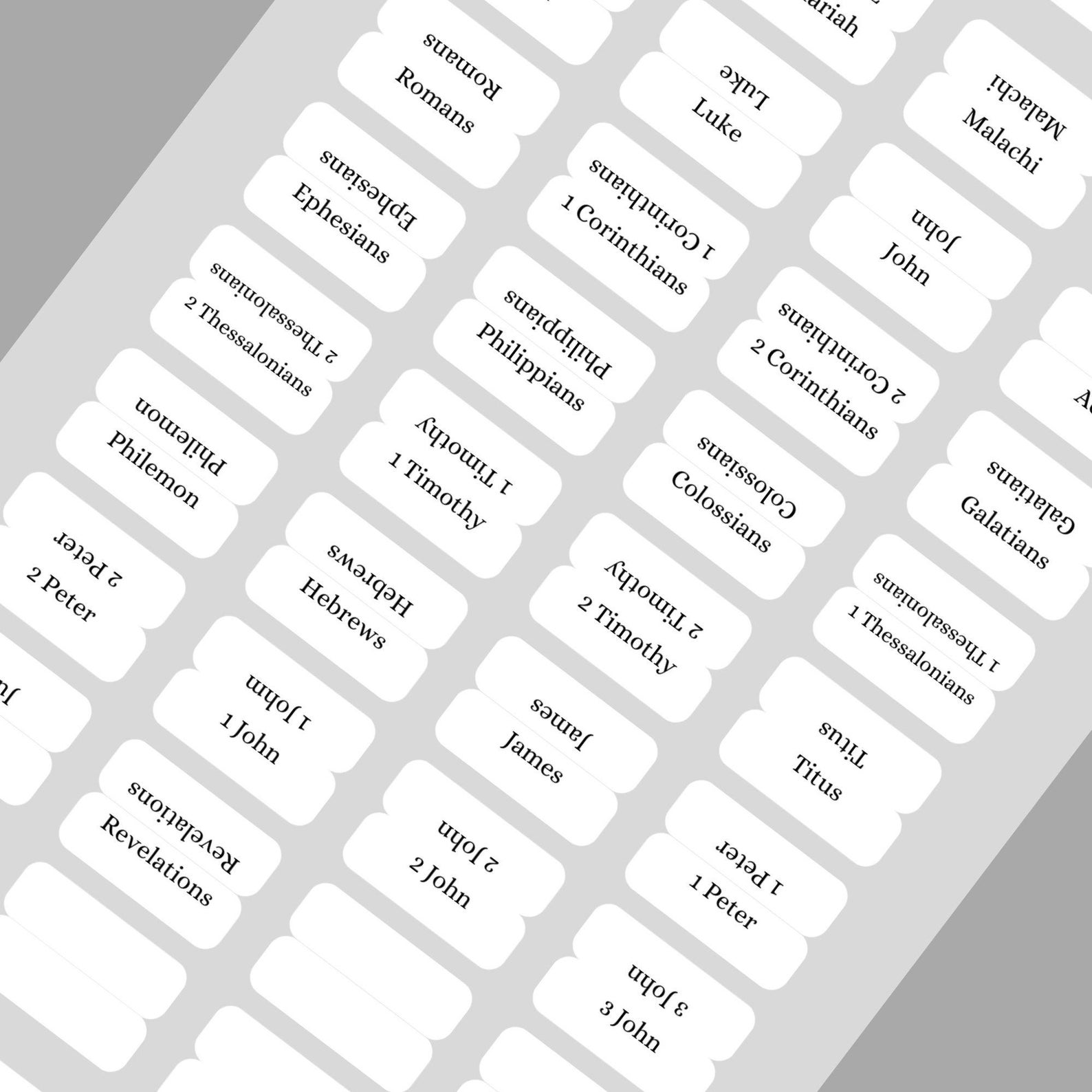 Printable Minimalist Bible Tabs Bible Journaling 66 Books of the Bible ...