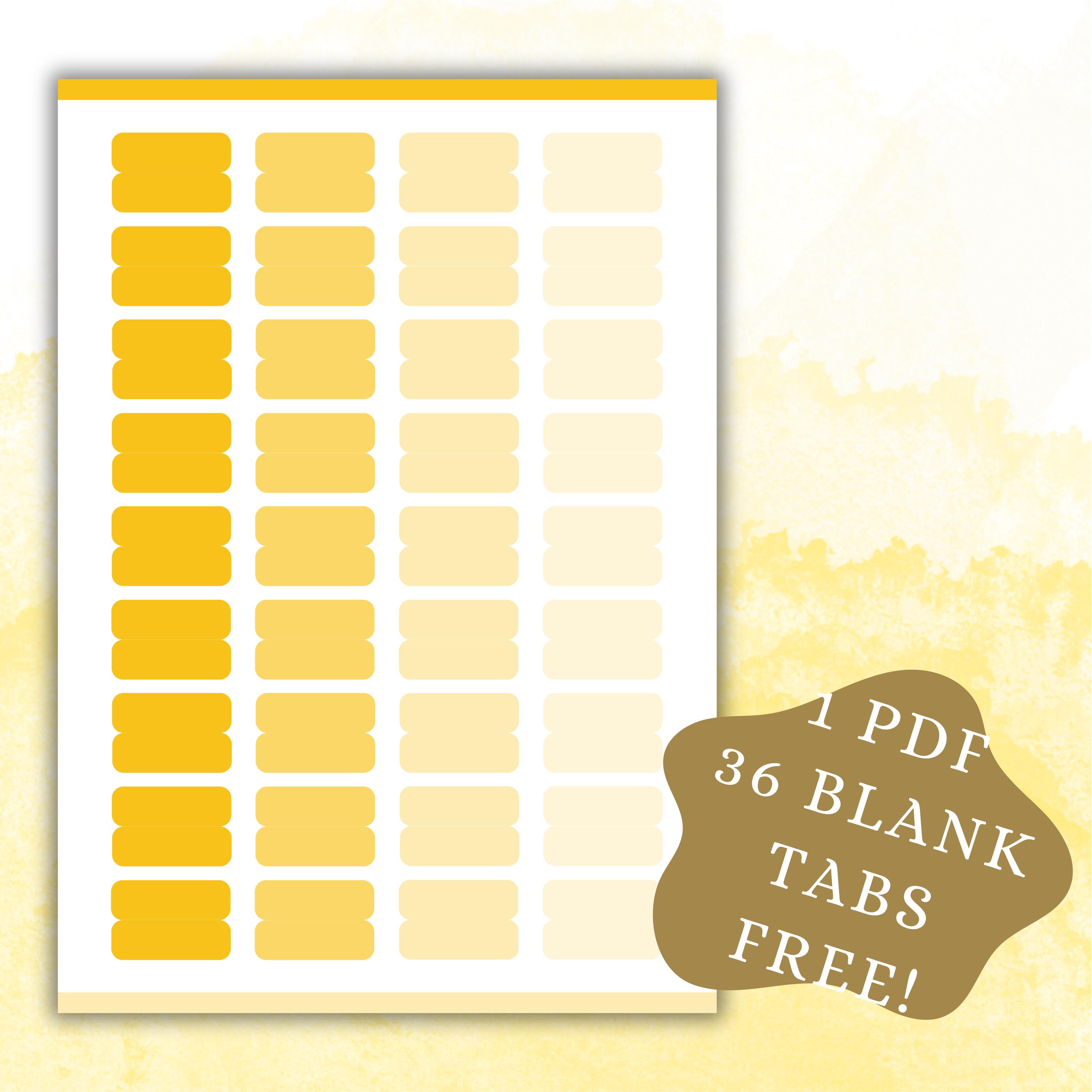 Printable Minimalist Yellow Bible Tabs | Bible Journaling | 66 Books of ...