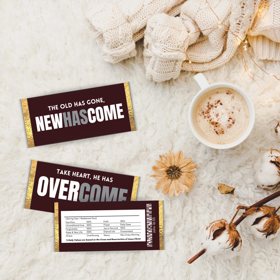 Printable Mini Chocolate Bar Wrapper With Bible Verses | Scripture ...