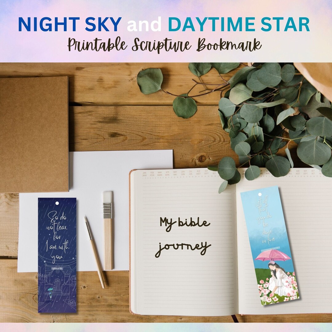 Christian Bookmark Set | Night Sky & Morning Star | Bible Study Gift ...